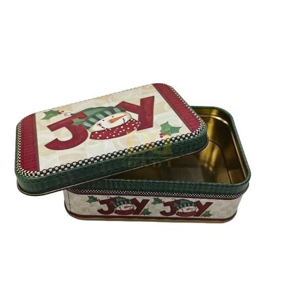 Quality DADI Vintage Santa Biscuit Tin Box OEM/ODM Rectangular Tin Box For Cookies for sale