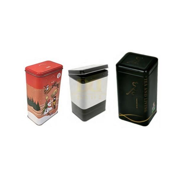Quality DADI Customized Food Packaging Tin High End Recycled Tea Tin Boxes for sale
