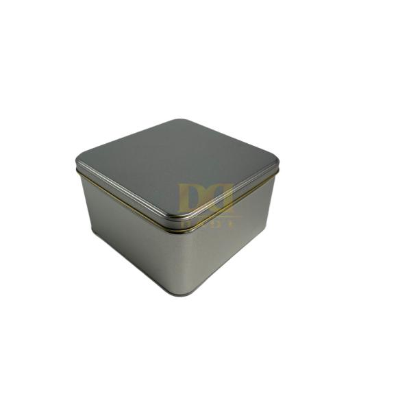 Quality DADI Double Lid Airtight Biscuit Containers Metallic Color Airtight Tea Tin Box for sale