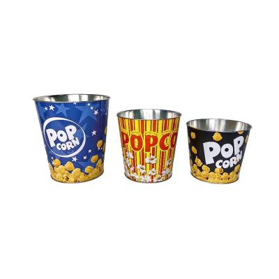China DADI Commercial Theater Grade Popcorn Metal Bucket 5L Galvanized Tin Bucket for sale