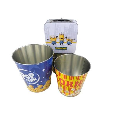 China DADI Eco Friendly Metal Popcorn Bucket OEM ODM Christmas Popcorn Can for sale