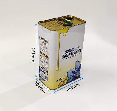 China DADI 4L Olive Oil Packaging Container in Food Grade Metal Tin Container for Industrial Food Oil Can for sale