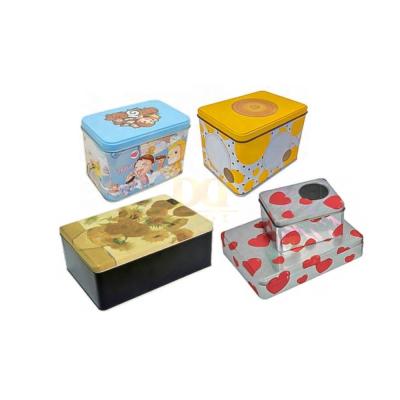 China DADI Rectangular Biscuit Tin Box Recyclable Ombre Printed Packaging Tin Containers for sale