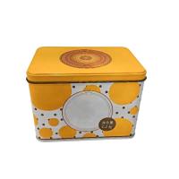 China DADI Rectangular Biscuit Tin Box Recyclable Ombre Printed Packaging Tin Containers for sale