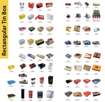 China DADI Rectangular Biscuit Tin Box Recyclable Ombre Printed Packaging Tin Containers for sale