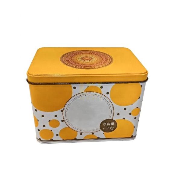 Quality DADI Biscuit Tin Box Wedding Candy Metal Packaging Tins Themed Printing And UV Coating for sale