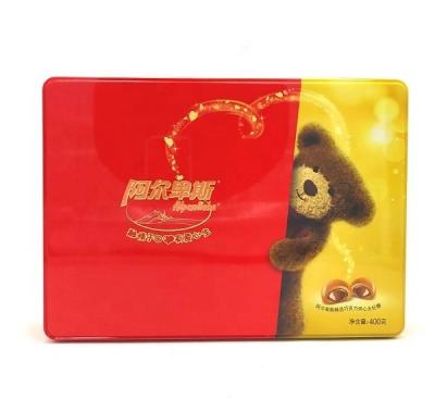 China DADI Gift Rectangular Tin Box Offset Lithography Biscuit Tin Box Support Customized Printing for sale
