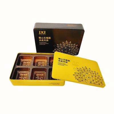 China DADI OEM ODM Mooncake Tin Box Tinplate CMYK PMS Biscuit Tin Box Packaging for sale