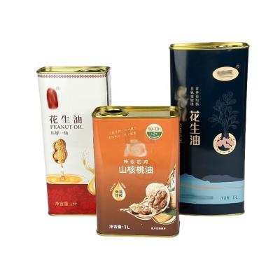 China DADI Food Oil Can OEM/ODM 3 Liter Olive Oil Tin Can Silkscreen Embossing Cooking Oil Tins for sale