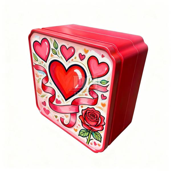 Quality CMYK PMS UV Full-Surface Printed Square Candy Tin Box Screw Cap Container for for sale