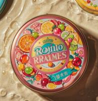 China DADI Custom Printed Fruit Candy Tin Round Small Metal Box for sale