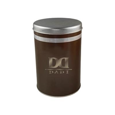 China Custom Double-layer Lid Inner Outer Cover Round Tin Can Box Tea Can Coffee Beans Powder Moisture-proof Container Metal Packaging for sale