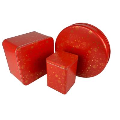 China FDA Round Square Rectangle Shape Luxury Tin Box Empty Gold Inner Coating Tinplate Promotional Gift Box Holiday Custom Packaging for sale