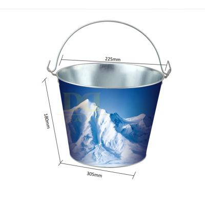 China Custom DADI Oval Metal Tin Food Grade Beer Ice Bucket 10L/15L for Parties Bars Restaurants & BBQ for sale