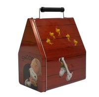 China Different style Handle Tin Box With for Secure Storage for sale