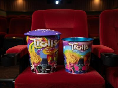 China Dadi Reusable Metal Popcorn Tin Bucket with Lid Durable Customized Design Storage for Popcorn Snacks Movie Nights for sale