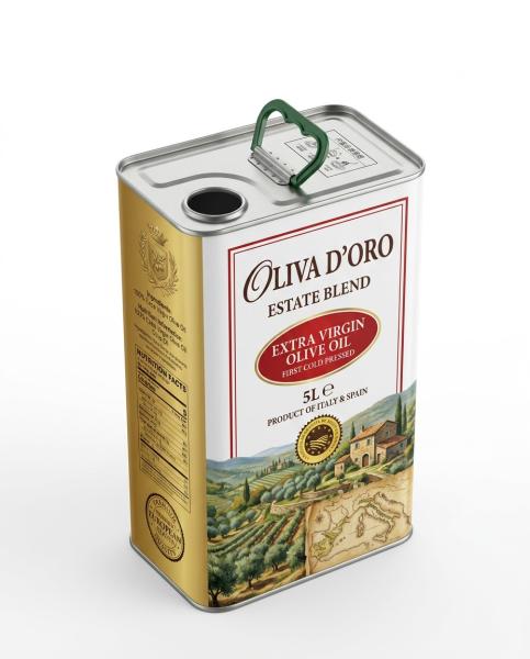 Quality DADI  5L Food Grade Metal Tin Can OEM/ODM Olive Oil Tin Containers for sale