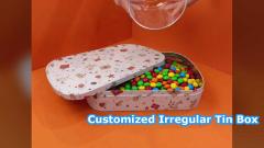 Dadi Customized Shape Irregular Rounded Rectangular Metal Storage Tin for Cookies Snacks Candies Gif