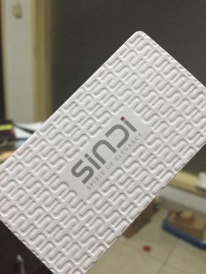 China White Cotton Paper Debossed Business Cards Square Rounded Edges 620gsm for sale