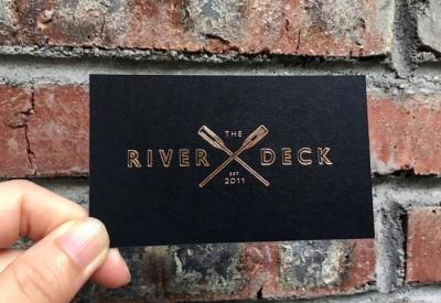 Luxury Foil Stamping Rose Gold Foil Business Card Customized Design Black Card