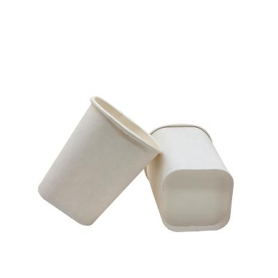 China Competitive Price New Model Disposable Square Mouthed Paper Cup Takeout Packaging Paper Coffee Cups for sale