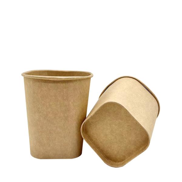 Quality Hot Selling Item Hight Quality Paper Drink Cup 8oz Custom Printed Environmentally Friendly Kraft Square Mouthed Paper Cup for sale