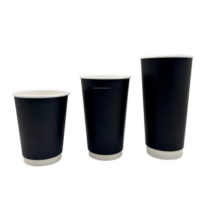 China Hot Selling Takeaway Paper Cups Hot and Cold Beverage Double Wall Cups with Lids for sale