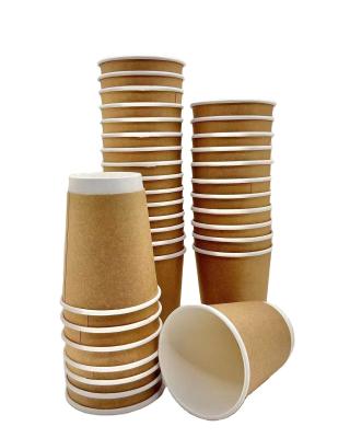 China Eco-Friendly Double Wall Disposable 8/10/12/16oz Paper Coffee Cup Bio-Degradable Drink Cup for sale