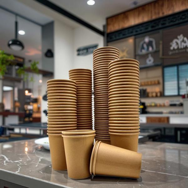 Quality Eco-Friendly Single Wall Disposable 8oz Paper Coffee Cup Bio-Degradable Drink Cup for sale