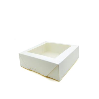 China Factory Promotion Price Gift Packaging Bakery Food Takeaway Cookie Packaging Boxes With Window for sale
