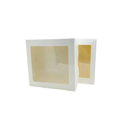 China Cardboard Gift Box with Clear Window Folding Paperboard Packaging for Gifts for sale