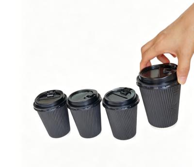 China Disposable Custom Logo Double Wall Tea Paper Cups Hot Coffee Paper Cups for sale