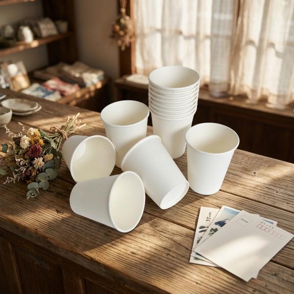 Quality Customizable 12oz Biodegradable Paper Coffee Cups Single Wall Embossing Stamping for sale