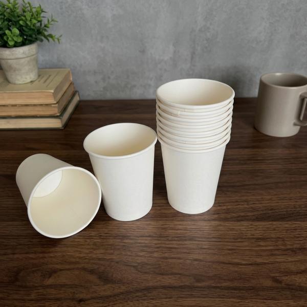 Quality Customizable 12oz Biodegradable Paper Coffee Cups Single Wall Embossing Stamping for sale