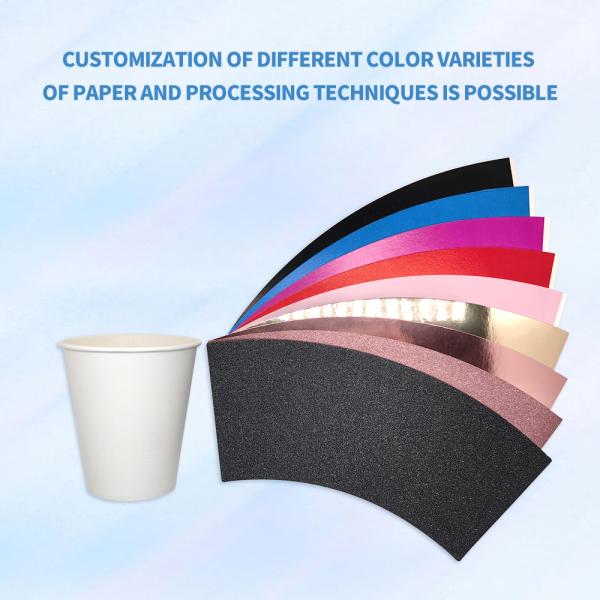 Quality Customizable 12oz Biodegradable Paper Coffee Cups Single Wall Embossing Stamping for sale