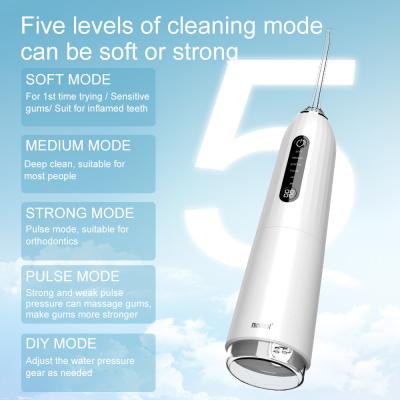 Cina 5+ acqua di pulitore orale elettrica di lavoro dei denti di Irrigator di igiene orale del getto di acqua di modi Ipx7 300ml Pik dentario Flosser in vendita