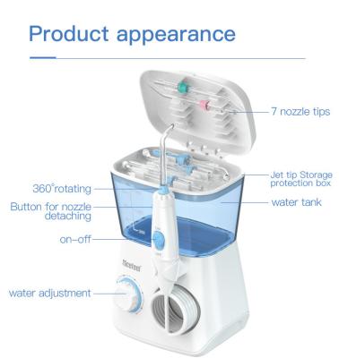 China OEM/ODM 600ml Countertop de Mondelinge Tanden die van Irrigator het Schoonmaken witten Te koop