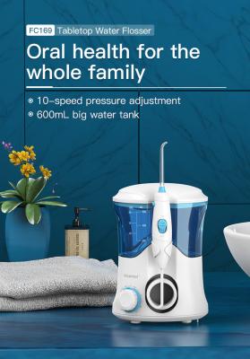 中国 カウンタートップ水Flosser 600mlの電気ジェット機を白くする歯 販売のため