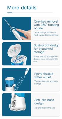 中国 カウンタートップ水Flosser 600mlの電気ジェット機を白くする歯 販売のため