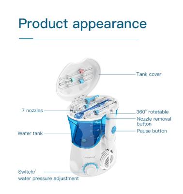 中国 カウンタートップ水Flosser 600mlの電気ジェット機を白くする歯 販売のため