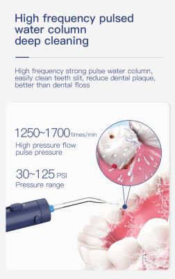 Cina modo di lavoro elettrico di 600ml Jet Oral Hygiene Water Flosser 10+ in vendita