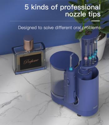 Cina modo di lavoro elettrico di 600ml Jet Oral Hygiene Water Flosser 10+ in vendita