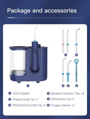 Cina modo di lavoro elettrico di 600ml Jet Oral Hygiene Water Flosser 10+ in vendita