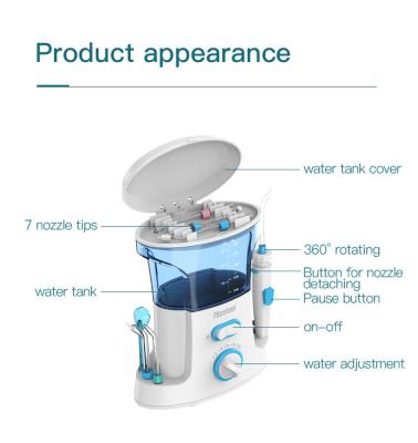 Cina Modo di lavoro elettrico di Jet Dental Floss 10+ dell'acqua di Oralginal 600ml in vendita