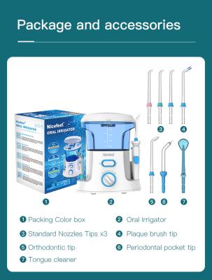 Cina Modo di lavoro elettrico di Jet Dental Floss 10+ dell'acqua di Oralginal 600ml in vendita