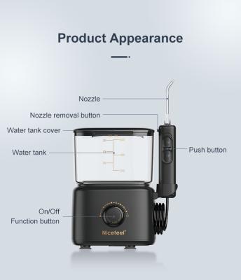 中国 大きい水漕の黒のカウンタートップ水Flosserの家の使用口頭Irrigator 販売のため