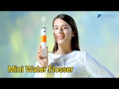 Dental Mini Water Flosser 80ml Light Waterproof Low Noise ABS Material