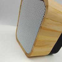 China Square Bamboo Bluetooth Speaker Portable Mini 500mAh BT 5.0 Wireless for sale