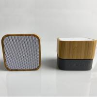 China Square Bamboo Bluetooth Speaker Portable Mini 500mAh BT 5.0 Wireless for sale