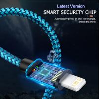China Nylon Braided USB C to Lightning Cable 1m 2m 3m Fast Charging 2.4A Data Sync for sale